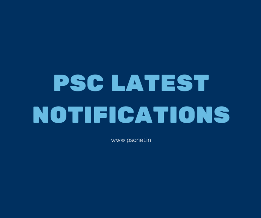 Kerala PSC Notification 2023 (Updated) - PSC Latest Notification