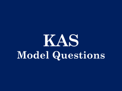 KAS Model Questions 2022 - Updated